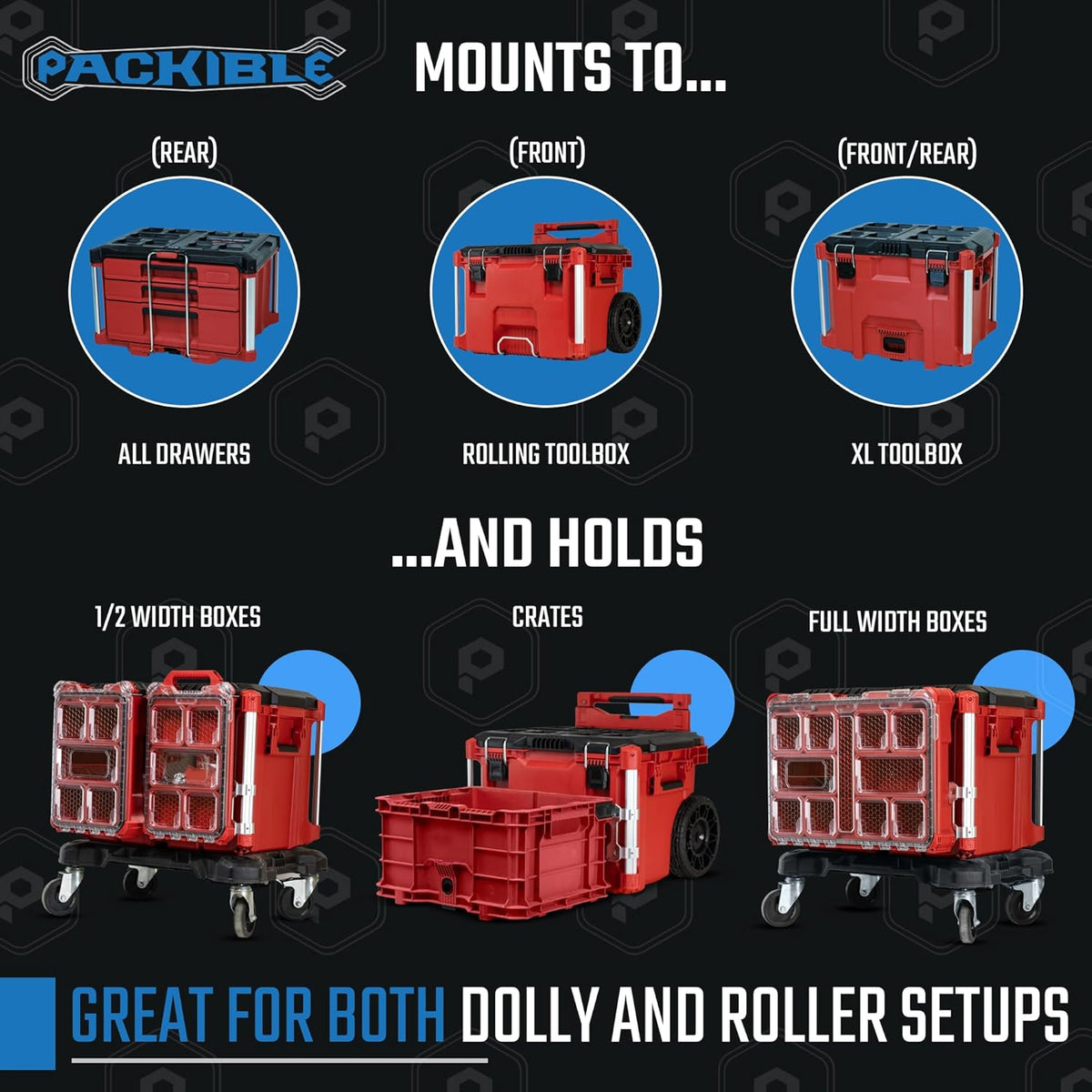 Joey - Packout Front/Back Mount Bracket Kit – Packible Tool