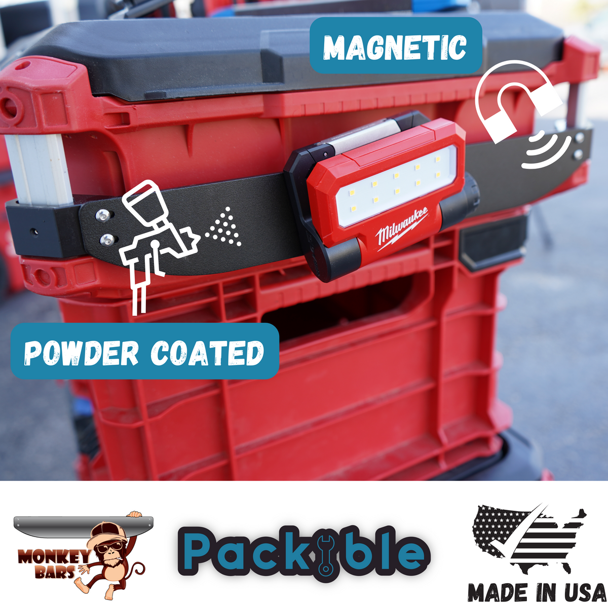 Monkey Bars - Magnetic Tool Rail – Packible Tool